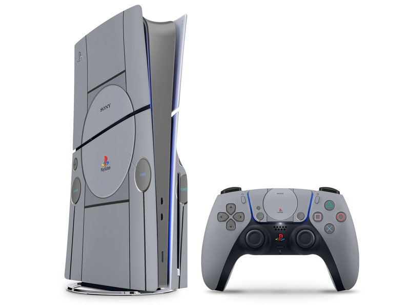 PS1 Classic Playstation PS5 Slim Skin, Reimagined Retro PS5 Console ...