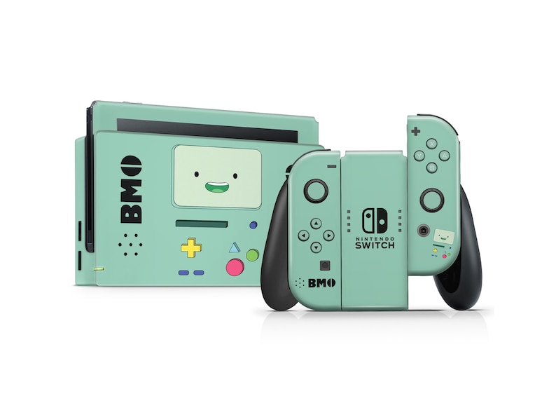 Adventure Time Beemo Nintendo Switch Skin, Teal BMO Meme Switch OLED ...