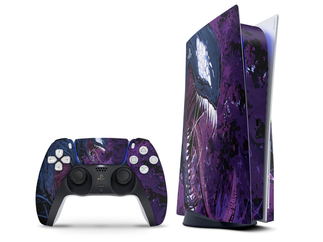 Purple Venom PS5 Skin, Spider-man Venom Symbiote PS5 Slim Console ...