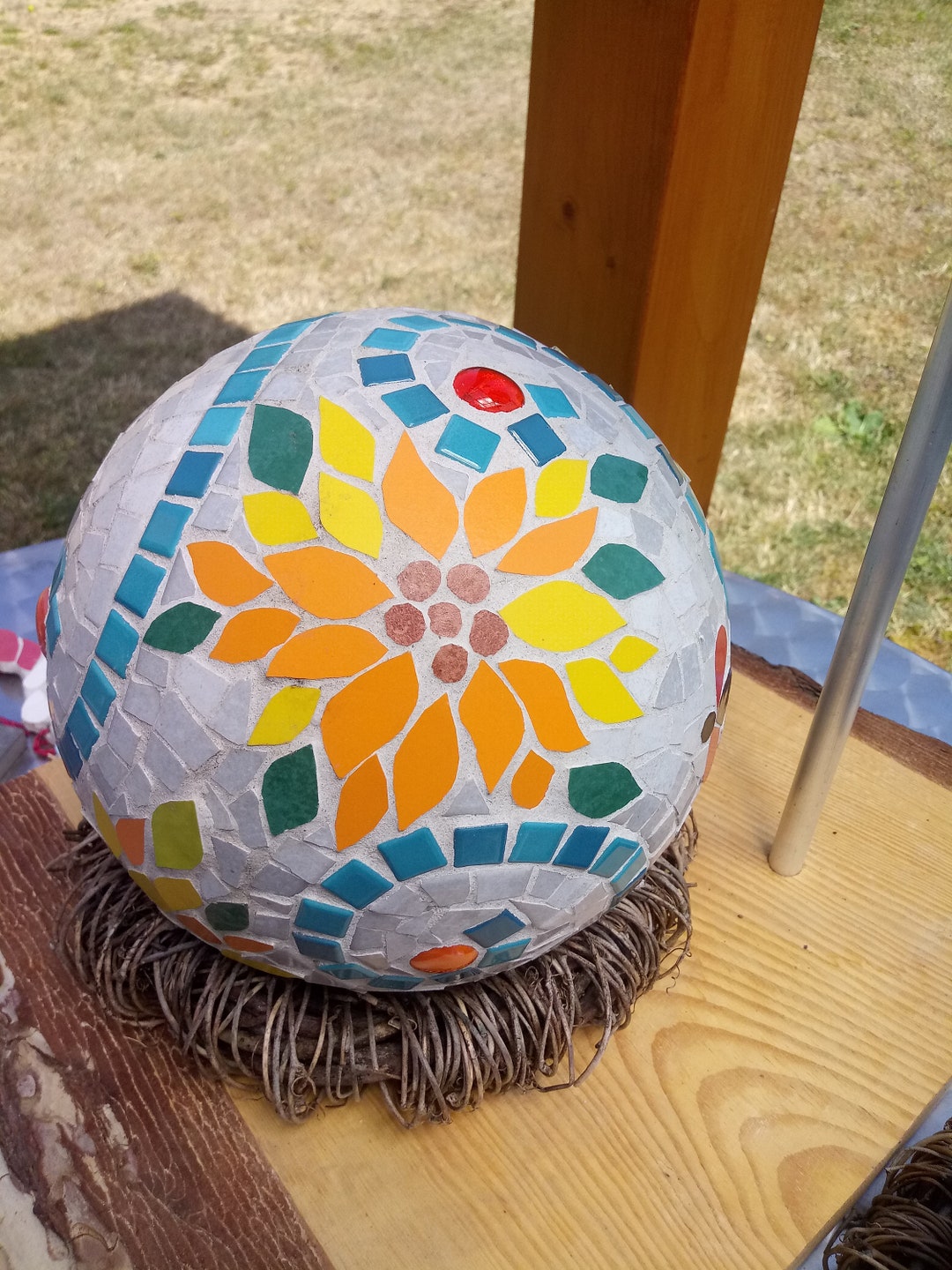 Mosaic Ball, 17 Cm Diameter, Flower Ball, Ball Mosaic, Garden Ball ...