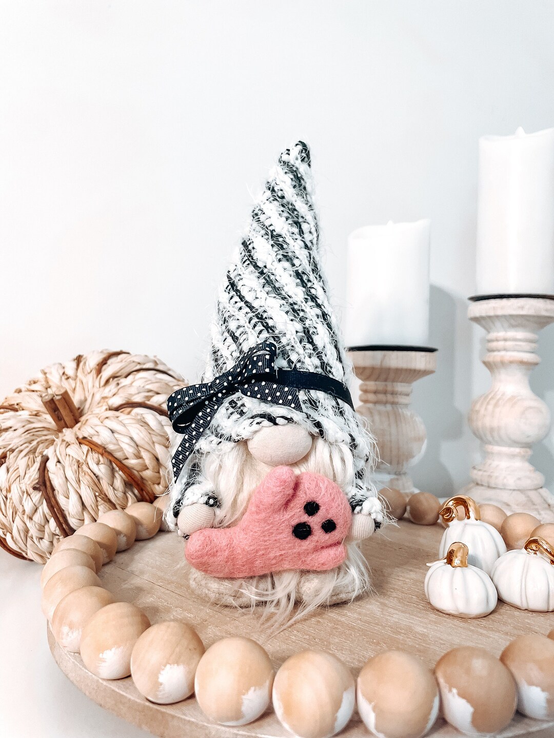 Little Boo Gnome, Pink Ghost Gnome, Cute Ghost Gnome, Halloween Gnome ...