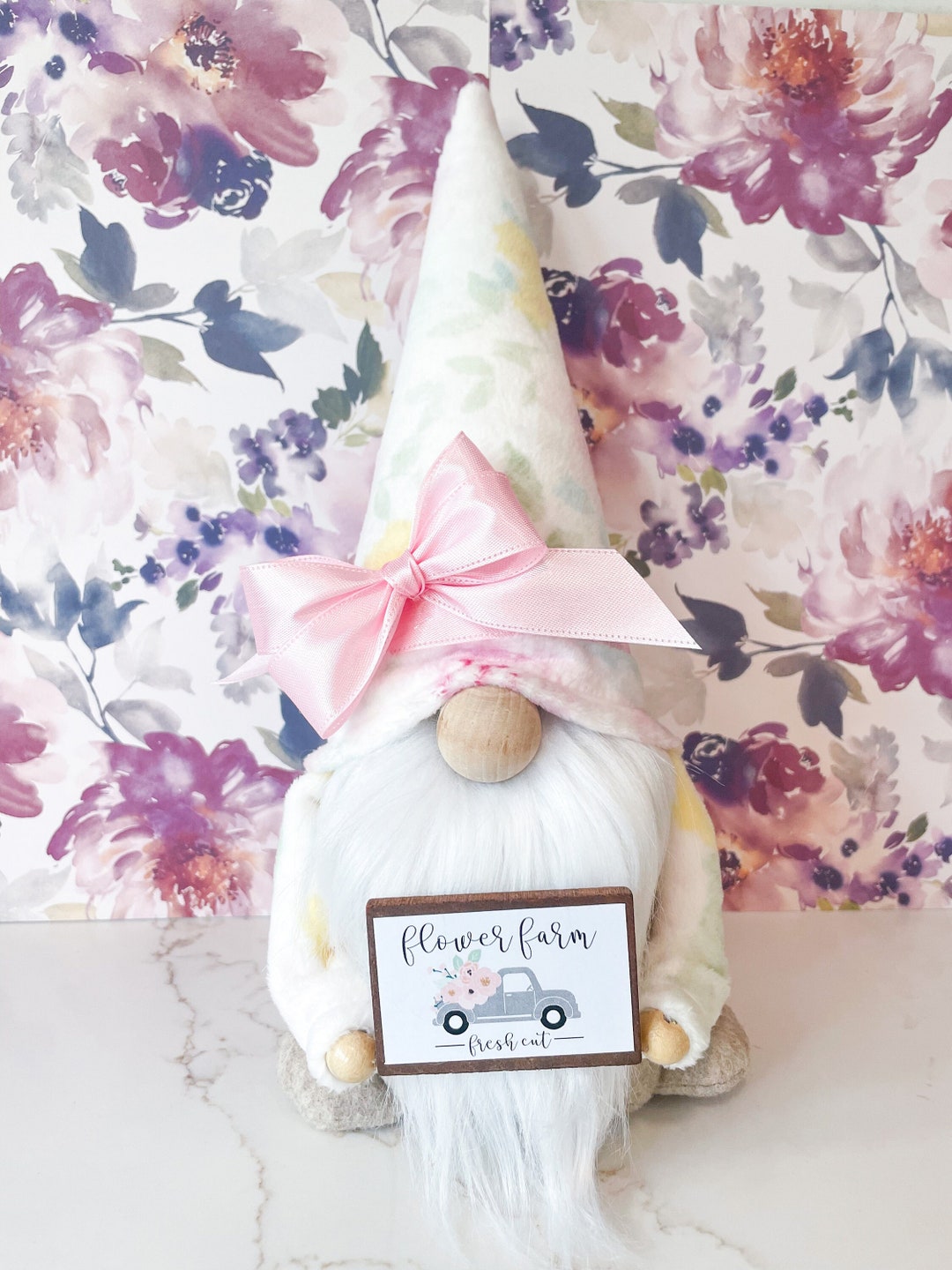 Flower Gnome, Fresh Cut Floral Gnome, Plush Gnome, Minky Soft Gnome ...