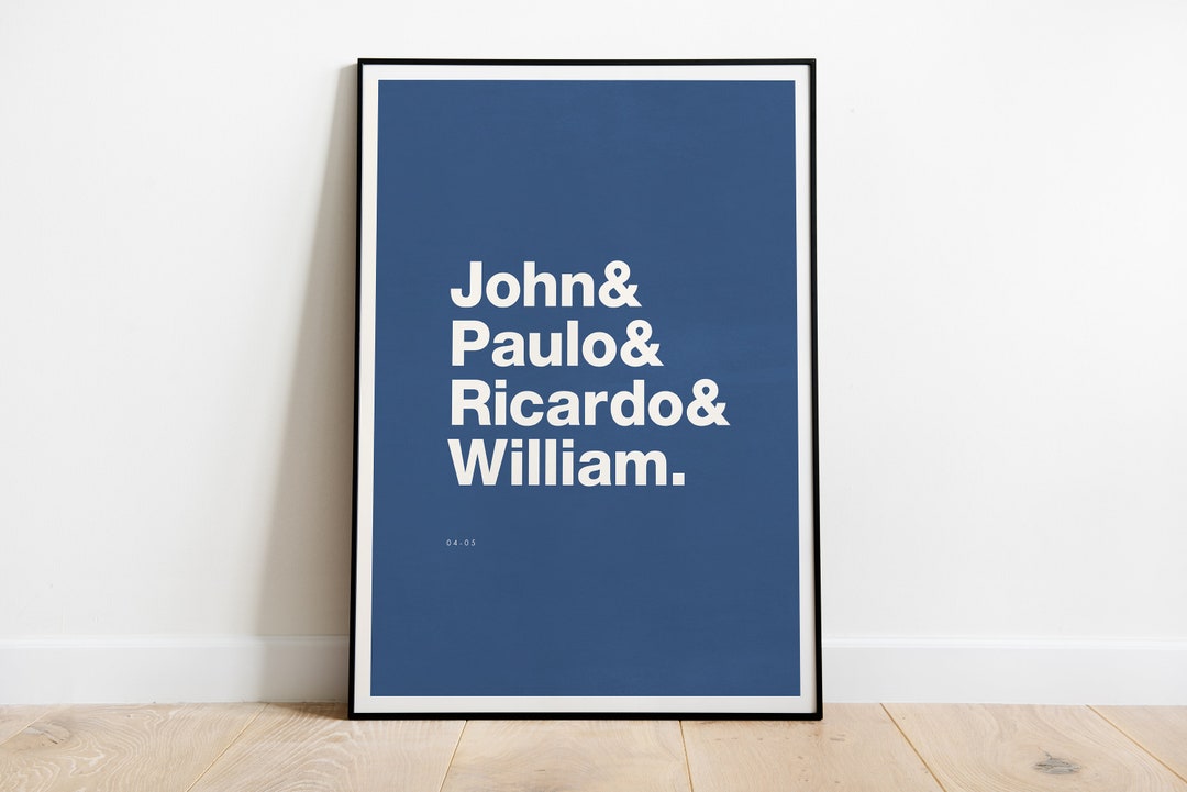 Chelsea Back Four Print Chelsea Poster 04/05 Chelsea Wall - Etsy