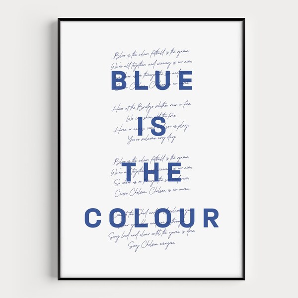 Blue is the Color Chelsea - Etsy Australia