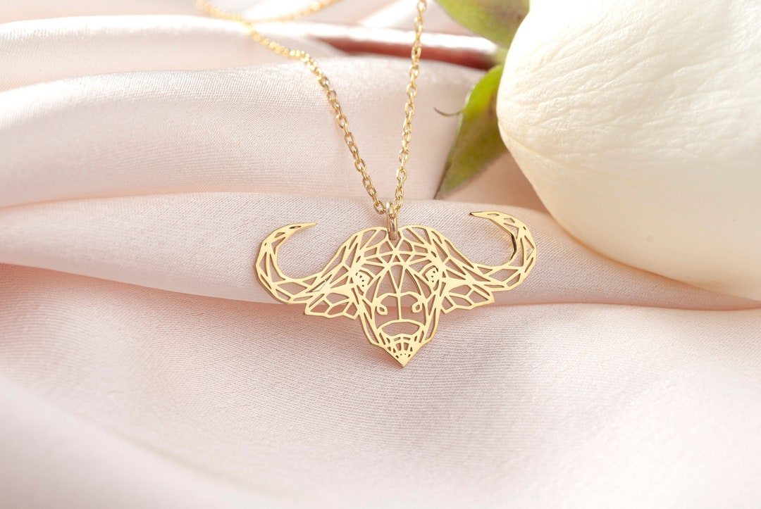 Origami Taurus Necklace, Bull Pendant, Taurus Jewelry, Taurus Charm ...