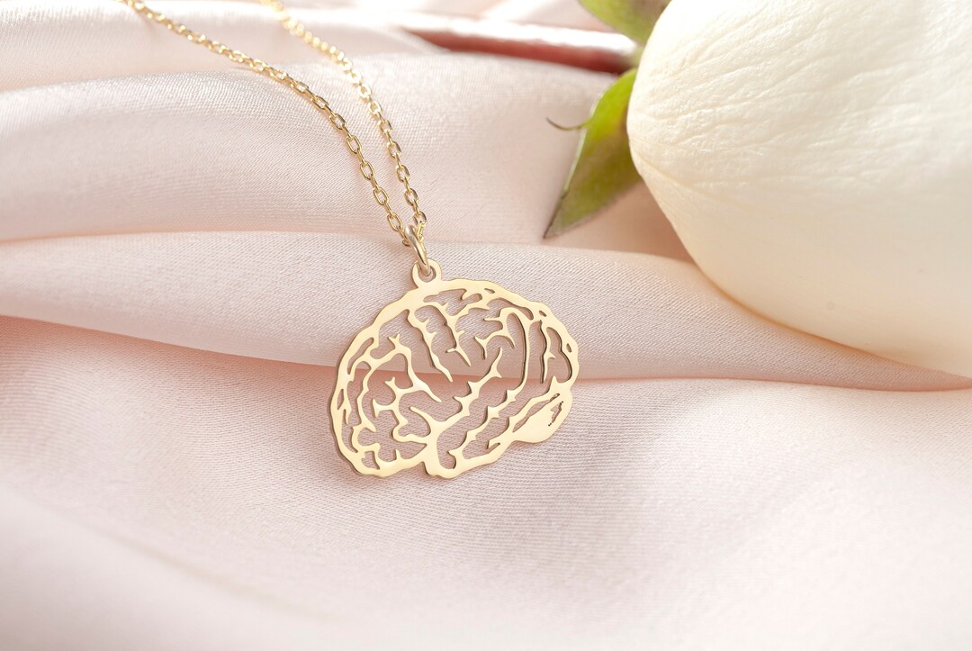 Dainty Tiny Brain Necklace, Human Brain Pendant, Brain Charm ...