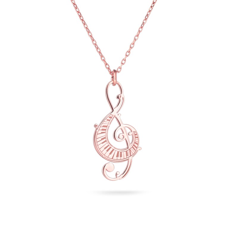 Custom Music Note Necklace, Personalized Music Pendant, Music Lover ...