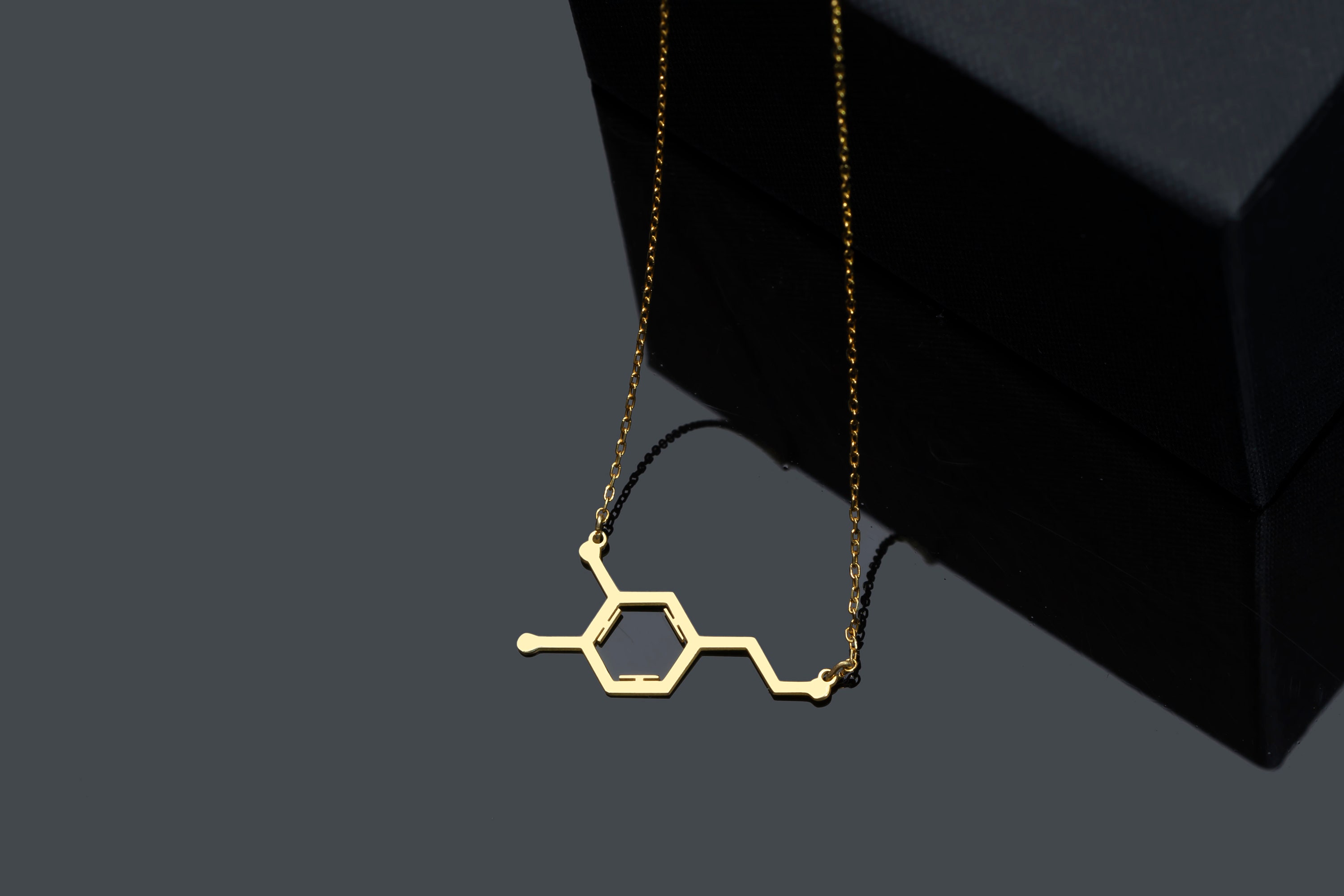 Dopamine Necklace Pendant, Sterling Silver Molecular Jewelry, Gift for Her, Motivation Necklace ...