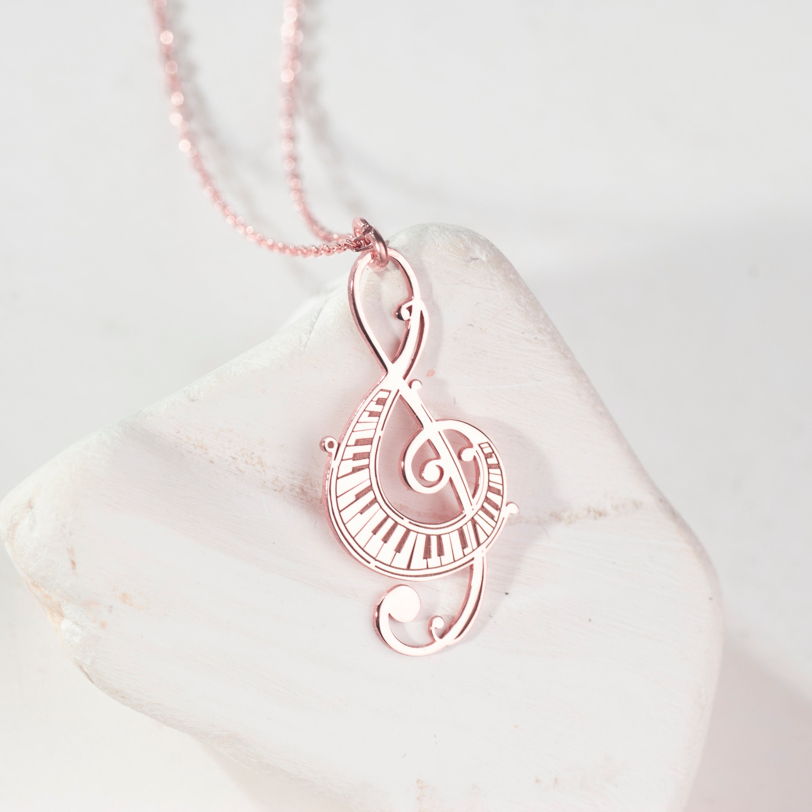 Custom Music Note Necklace, Personalized Music Pendant, Music Lover ...