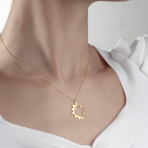 Dainty Tiny Engineer Wheel Necklace, Engineer Gift, Robot Necklace ...