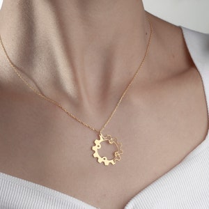 Dainty Tiny Engineer Wheel Necklace, Engineer Gift, Robot Necklace ...