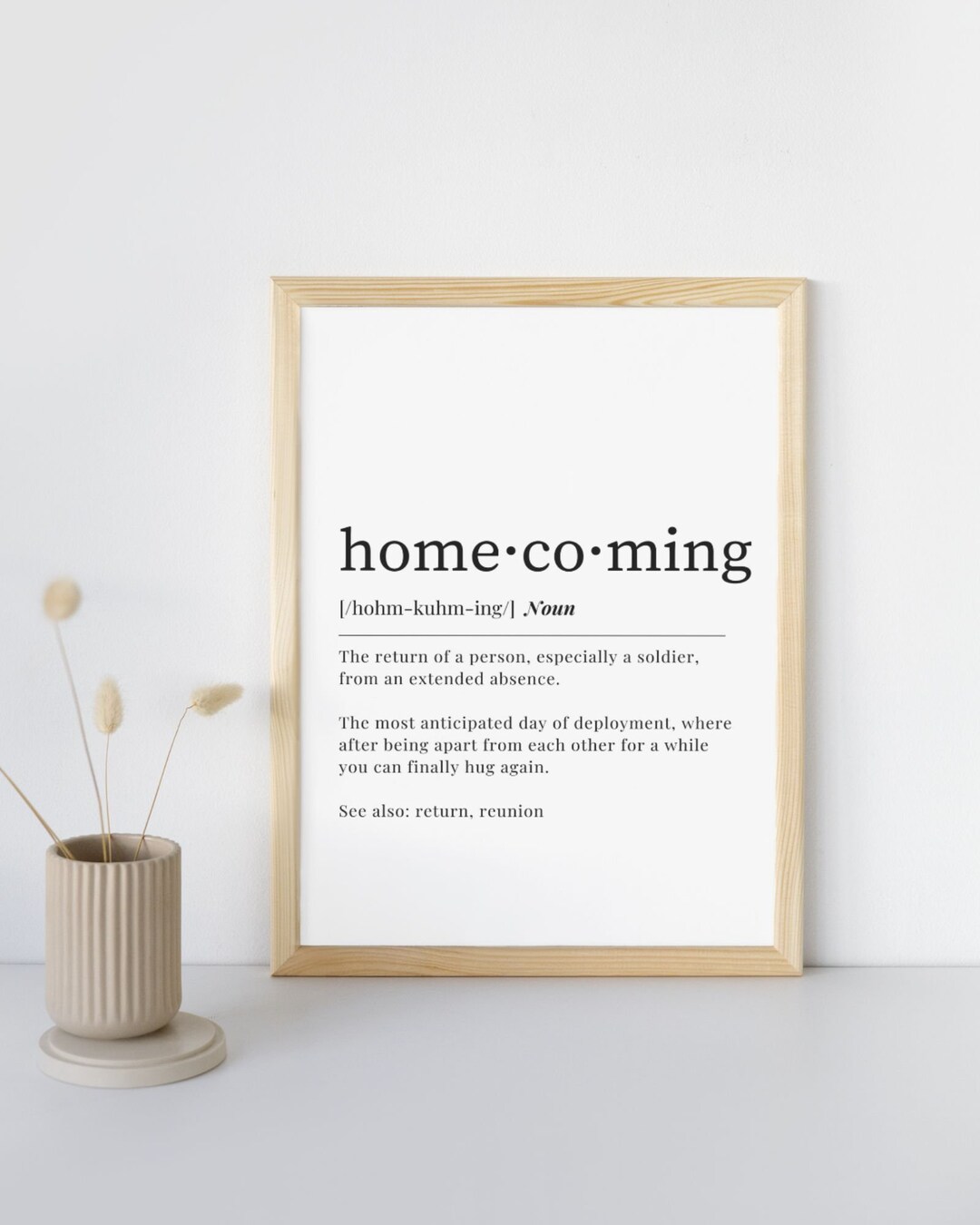 Homecoming Definition Print - Military Reunion Wall Art (digital ...