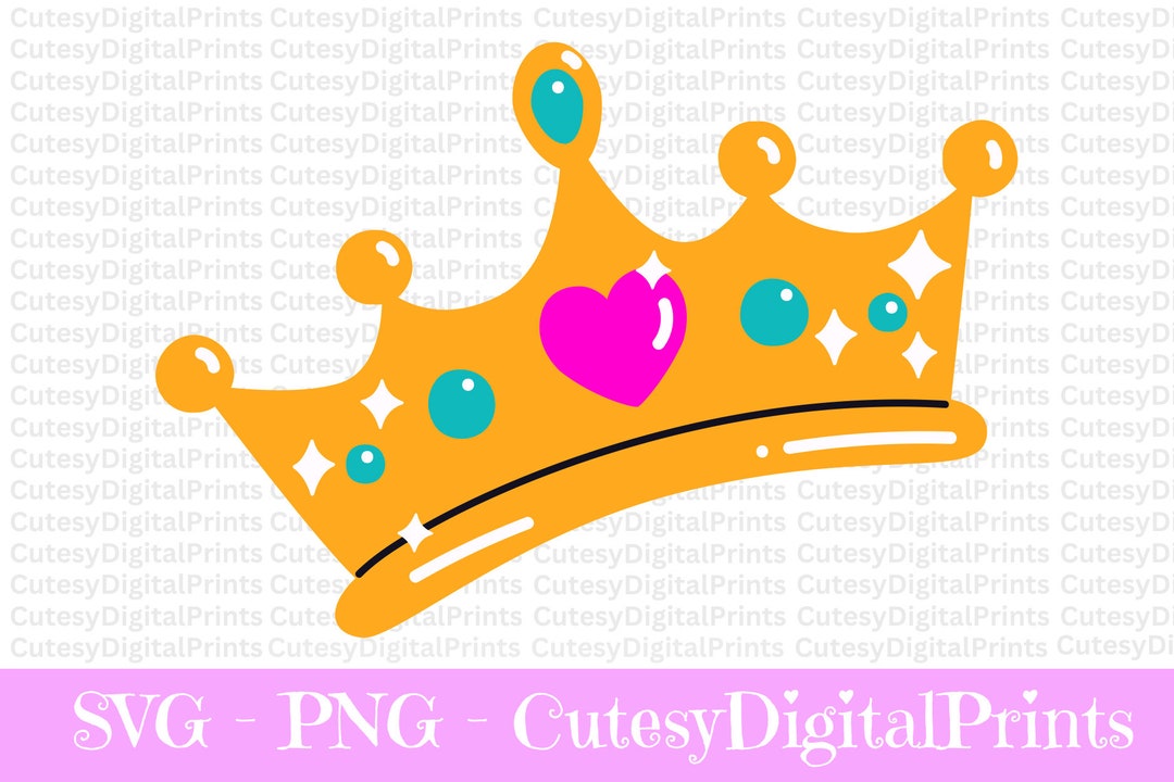 Crown With Heart Svg, Crown Svg, Queen Svg, Princess Svg, King Svg ...