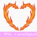 Flaming Heart Svg, Heart on Fire Svg, Heart Flame Svg, Fire Svg, Heart ...
