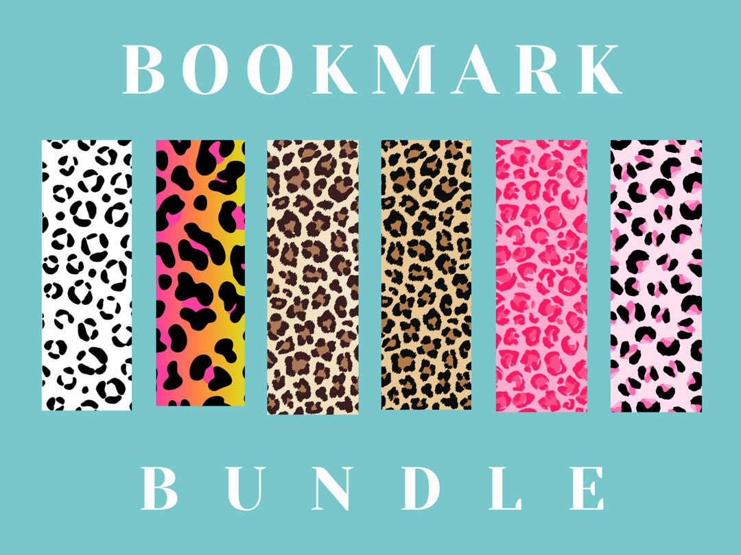 6 Printable Leopard Print Bookmark Designs | PDF & PNG Bookmark Files ...