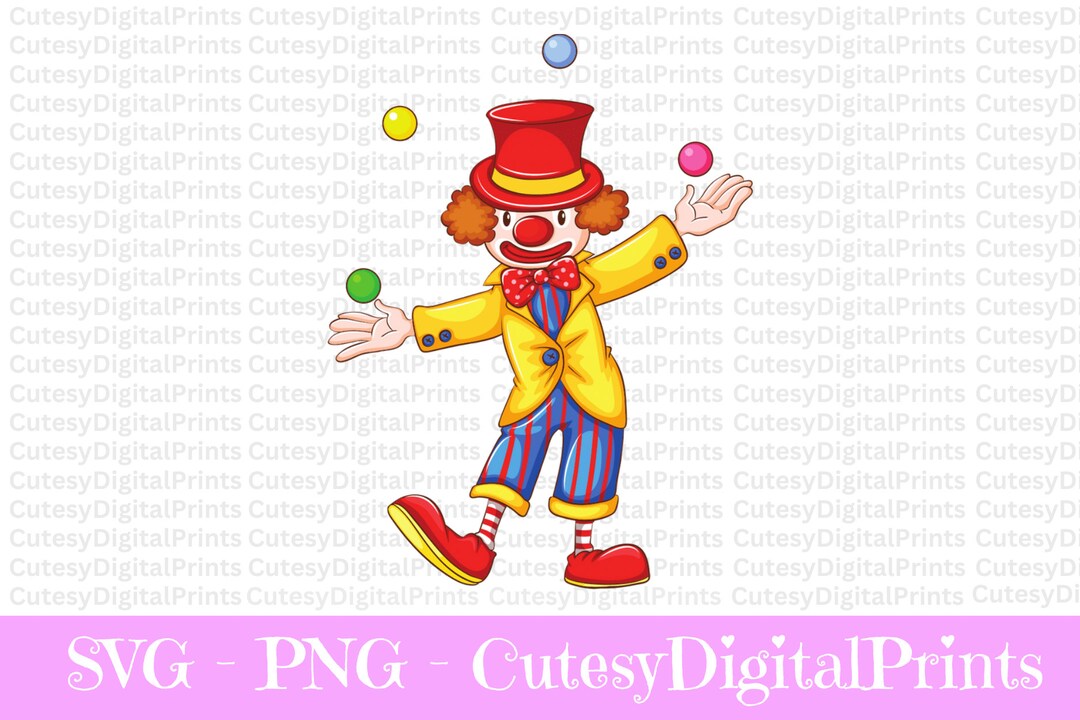 Cute Clown Svg, Circuis Clown Svg, Cute Clown Svg, Clown Vector, Clown ...