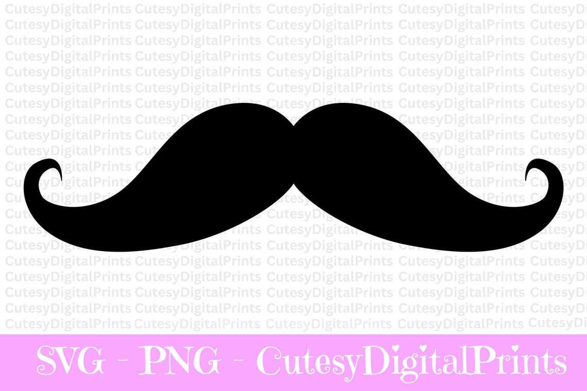 Mustache Svg, Mustache Clipart, Moustache Svg File, Mustache Vector ...
