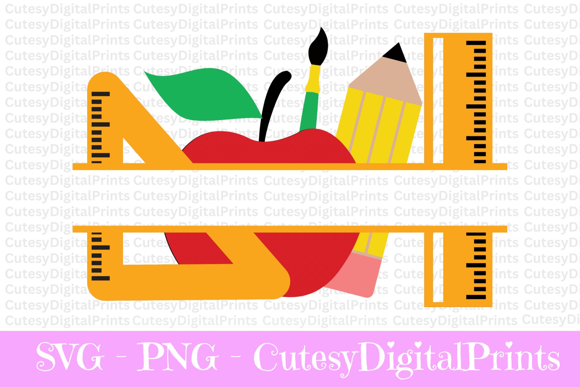 Teacher Split Monogram SVG, Teacher Gift Svg, Teacher Svg, Back to ...