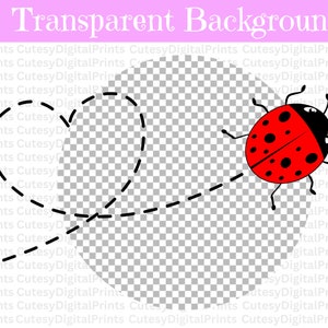 Ladybug Path Heart SVG, Ladybug With Heart SVG, Ladybug Trail Svg ...
