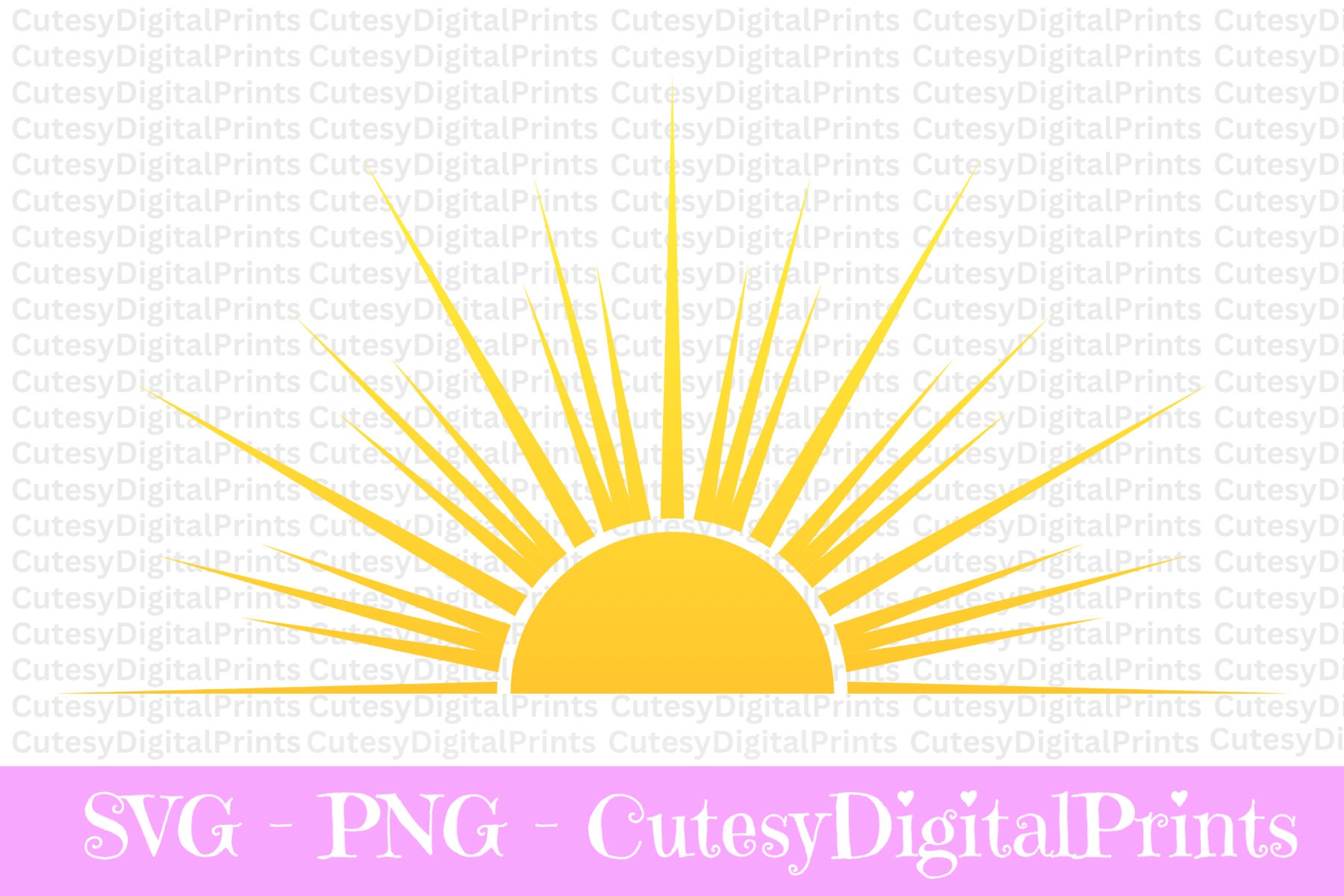 Sun SVG, Sunset Clipart, Happy Summer Sunshine Cut File, Sunsent Svg ...