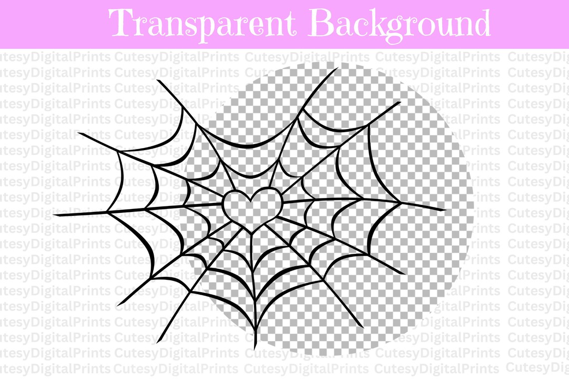 Heart Spiderweb SVG, Spider Web With Heart Cut Files, Halloween Spider ...