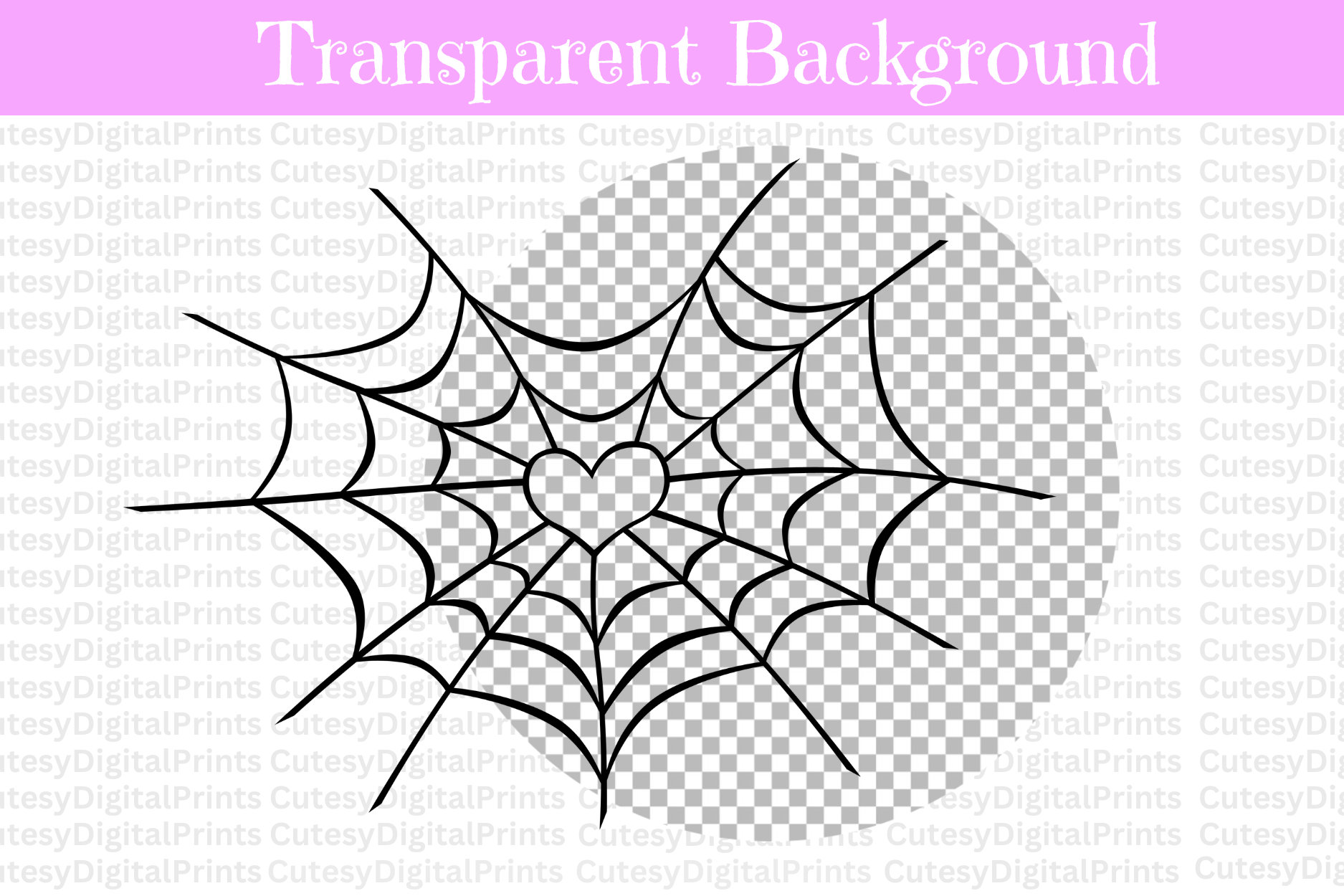 Heart Spiderweb SVG, Spider Web With Heart Cut Files, Halloween Spider ...