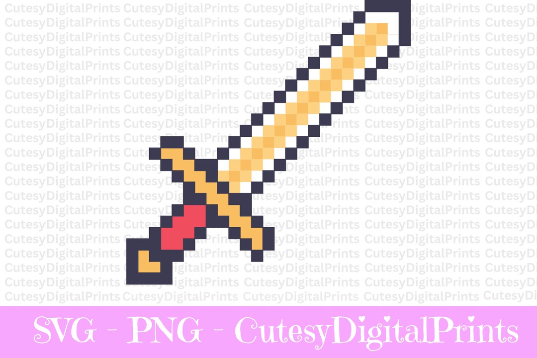 Sword Svg, Pixel Sword Svg, Pixel Sword Vector, Kids Sword Svg, Pixel ...