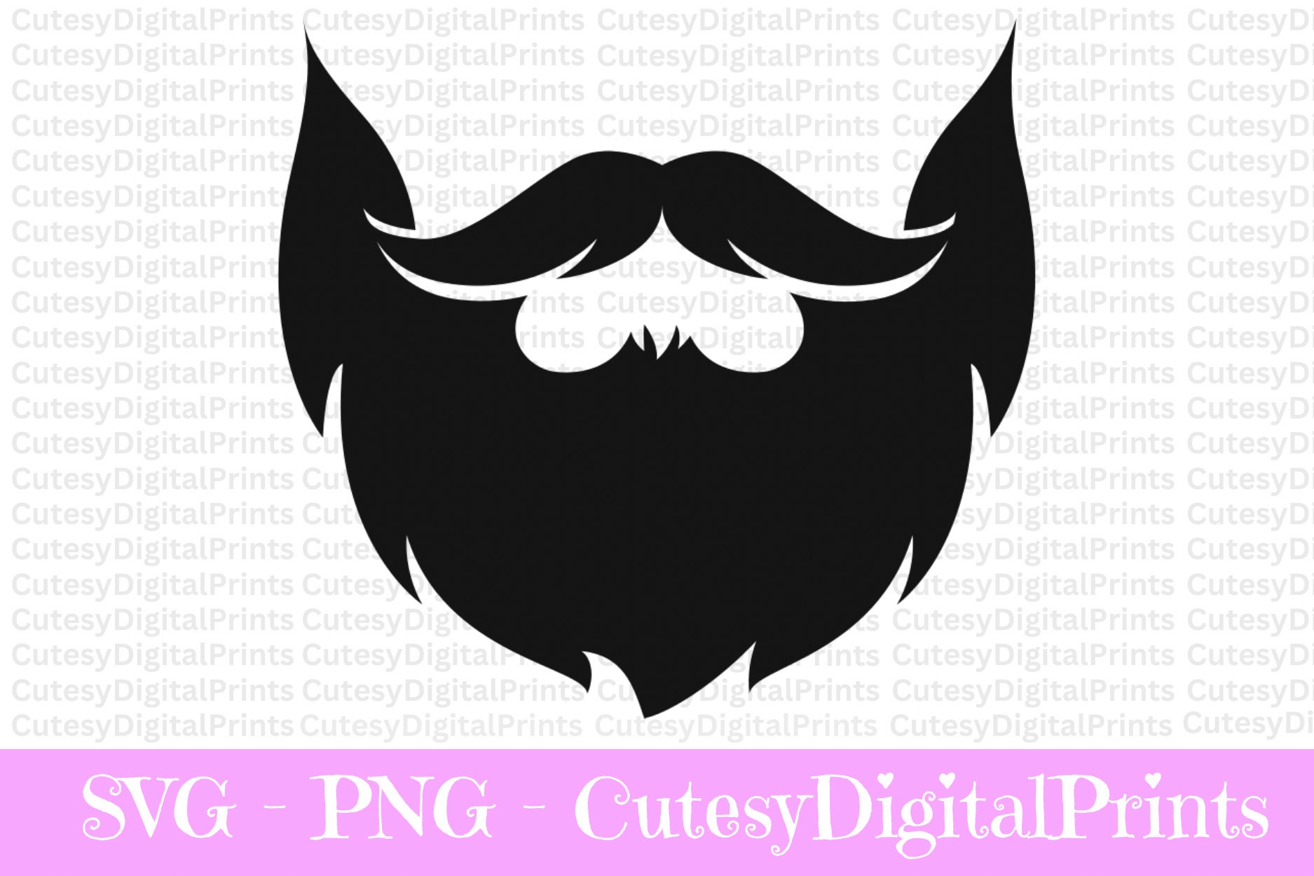 Beard SVG, Beard Silhouette, Mustache SVG, Beard Cut File, Beard ...