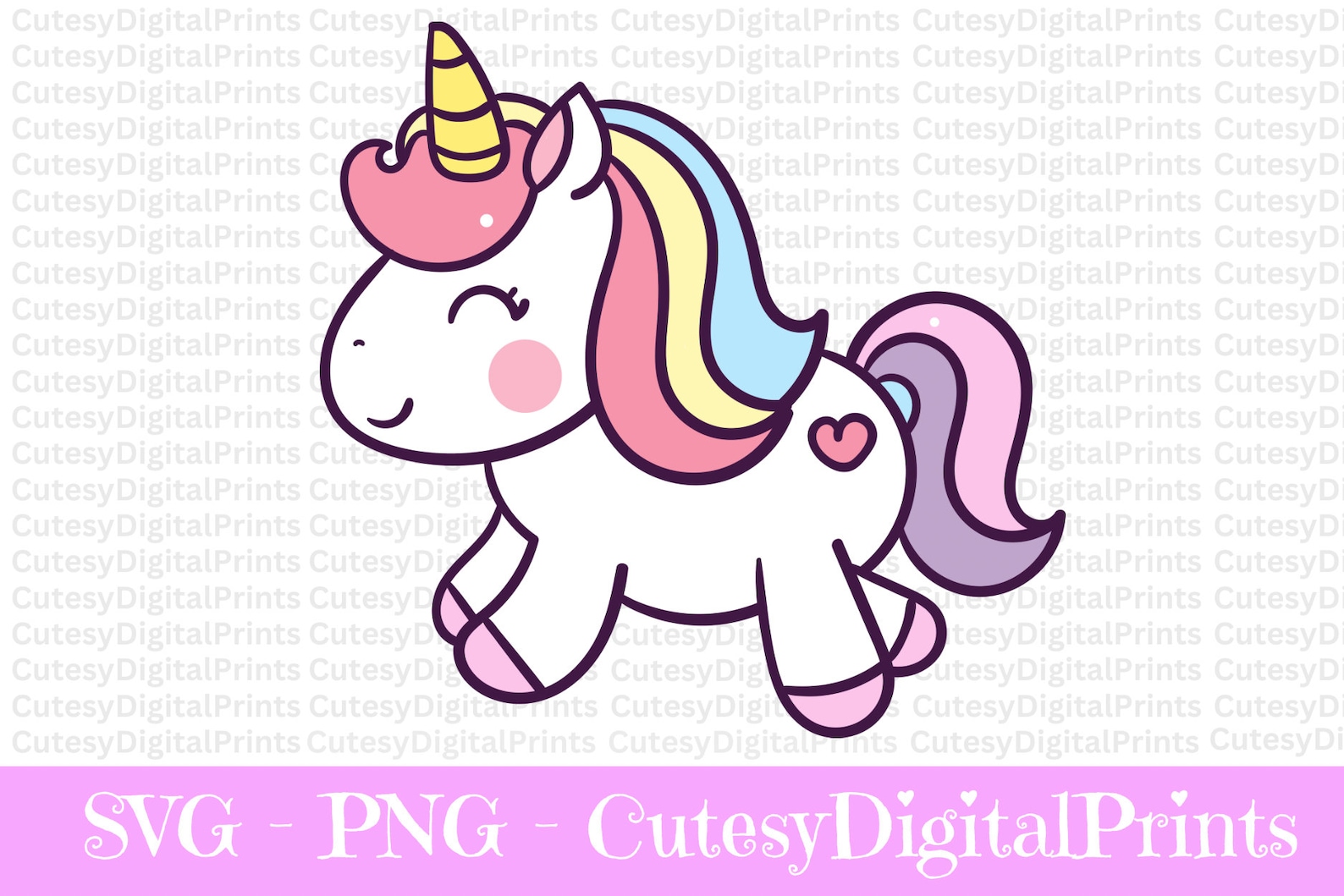 Cute Unicorn SVG, Unicorn SVG, Kids Unicorn Clipart, Unicorn Birthday ...