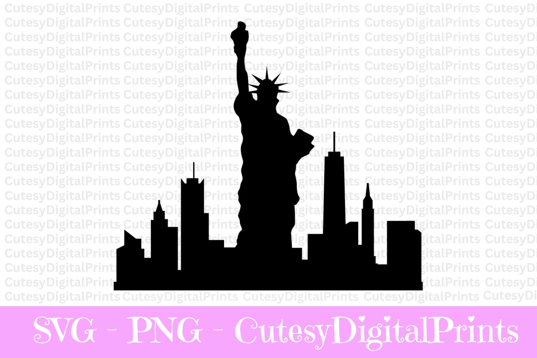 New York Skyline SVG, NYC Skyline SVG Clipart, New York City Svg ...