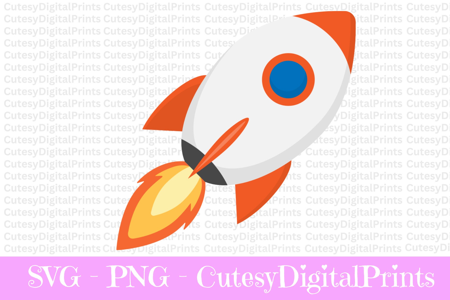 Space Rocket SVG, Rocket Clipart, PNG, Instant Digital Download, Rocket ...