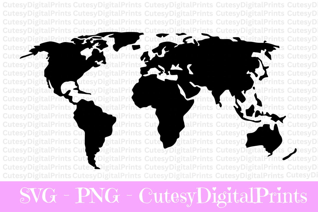 World Map SVG, World SVG, Travel SVG, World Map Clipart, Globe Map Svg, World Map Cut File for ...