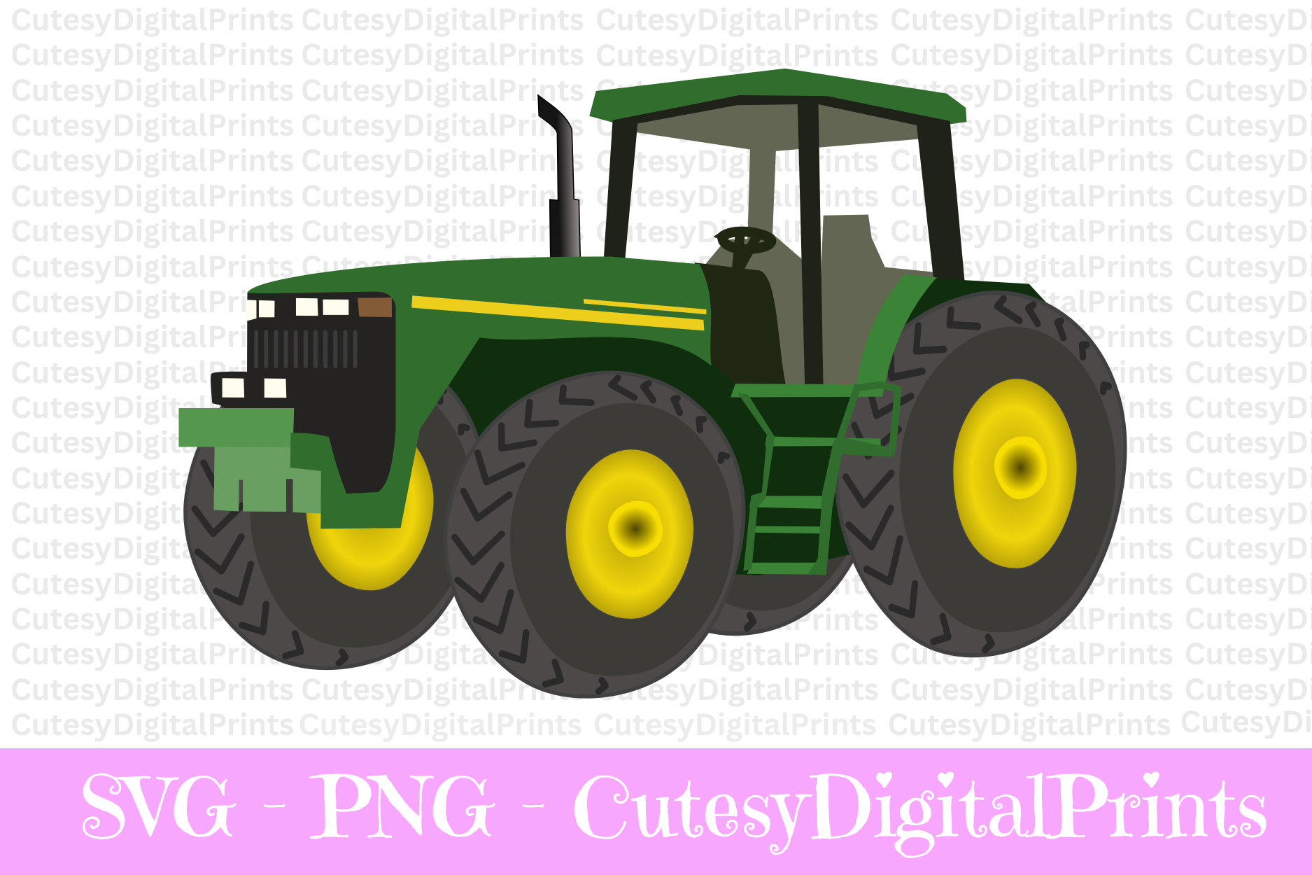 Tractor Svg, Farm Tractor Svg, Farm Svg, Green Tractor Svg, Tractor ...