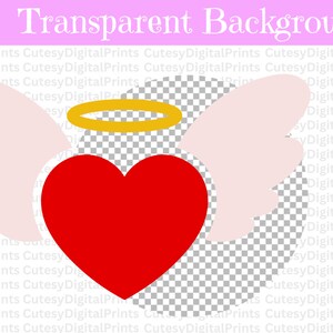 Angel Heart Svg, Angel Heart With Wings Svg, Angel Heart Svg, Angel ...