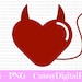 Devil Heart Svg, Devil Svg, Heart Svg, Love Svg, Files for Cricuit ...