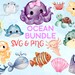 Ocean Animals Svg Bundle, Sea Animals Svg, Ocean Animals Clipart, Fish ...
