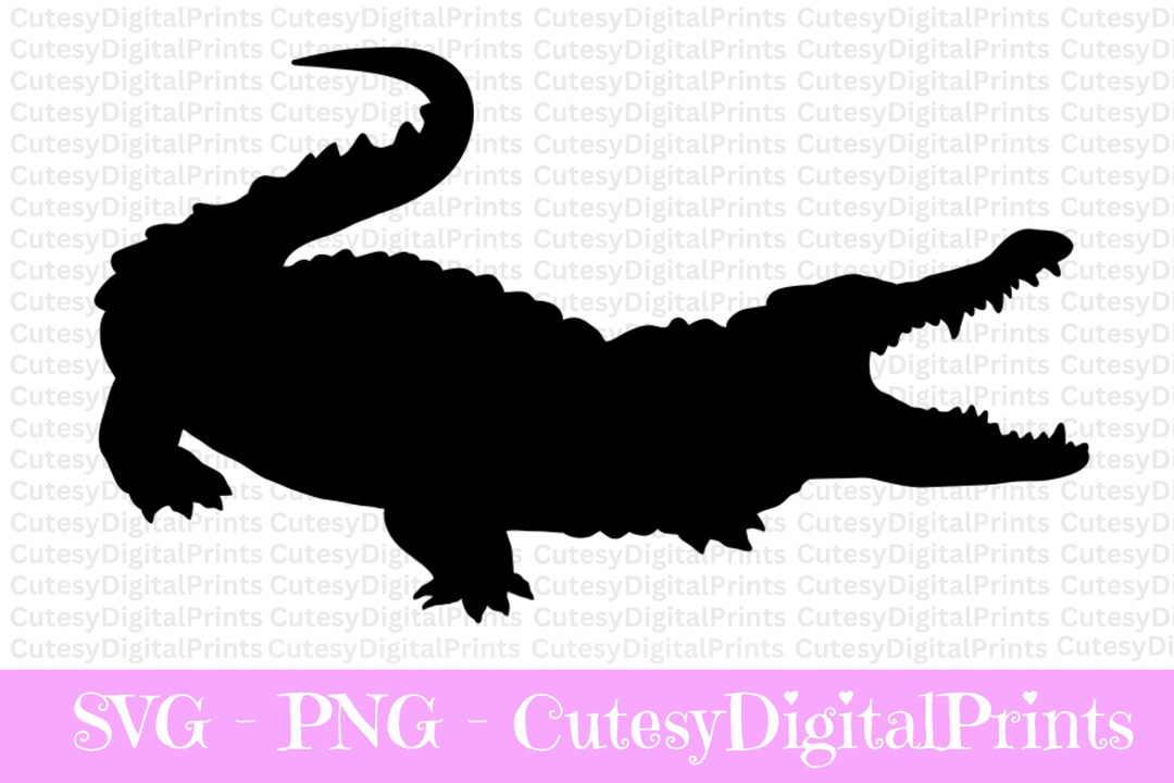 Alligator SVG, Alligator Clip Art, Alligator Sillhouette, Crocodile Svg ...