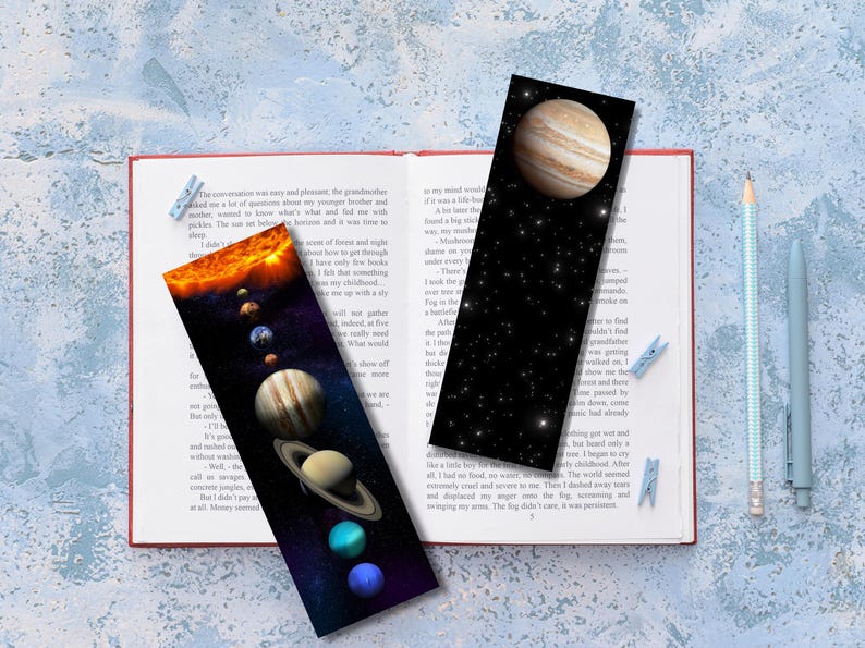 10 Printable Planets Bookmark Designs | PDF & PNG Bookmark Files ...
