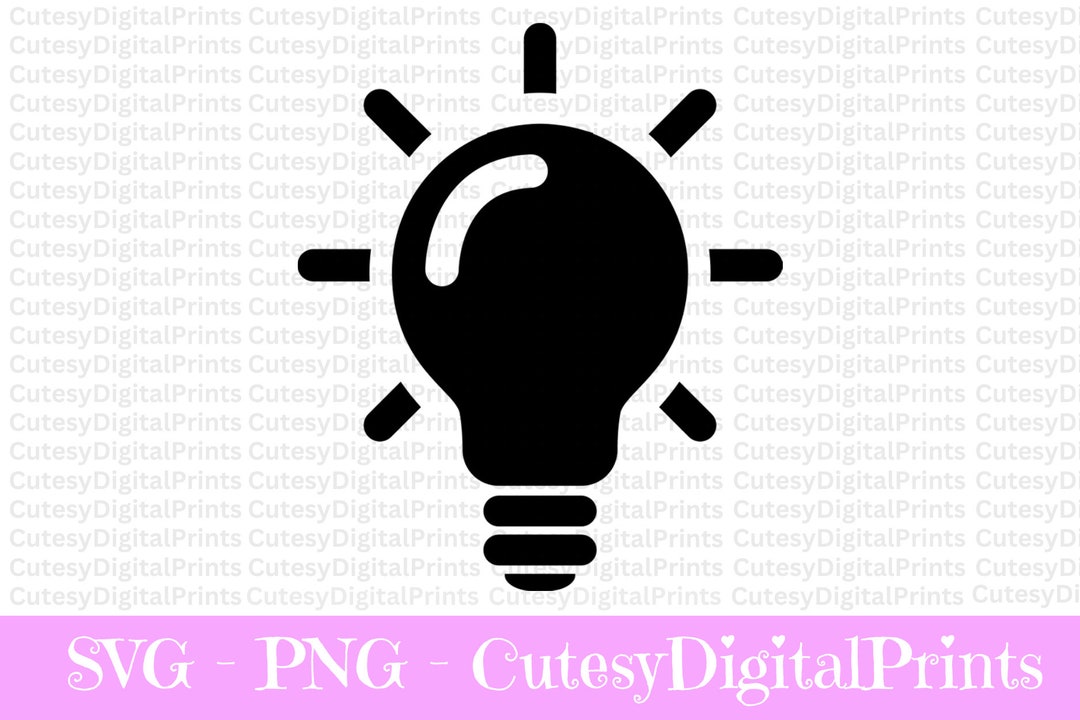 Lightbulb SVG, Lightbulb Vector, Bright Idea Svg, Bulb Clipart ...