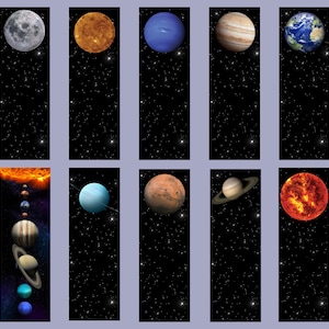 10 Printable Planets Bookmark Designs | PDF & PNG Bookmark Files ...