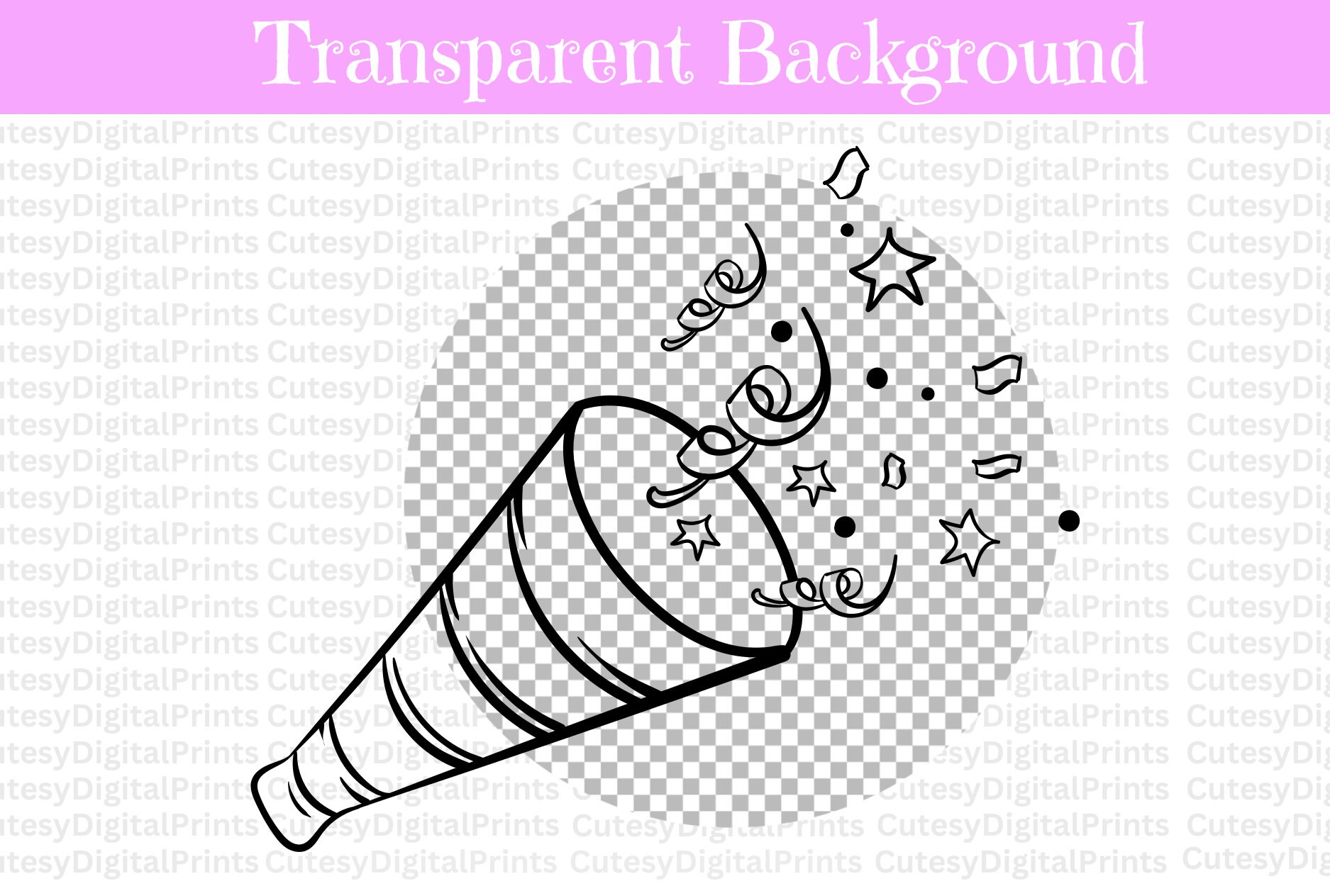 Party Popper SVG, Confetti Popper Silhouette, Party Popper Clipart ...