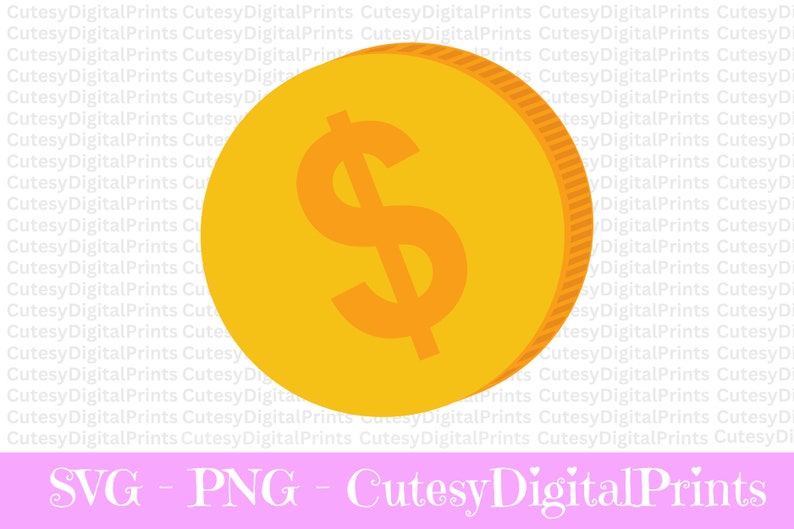 Gold Coin SVG, Coin Svg, Dollar Sign, Bank, Treasure, Rich, Golden ...