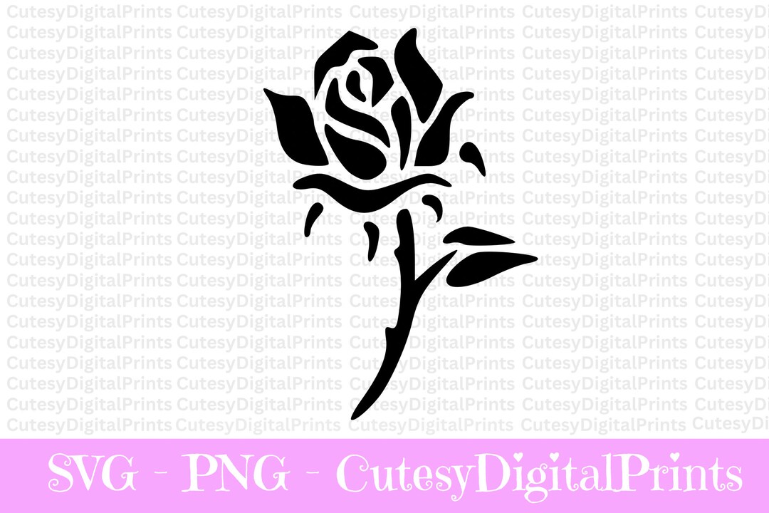 Rose Svg, Rose Clipart, Rose Clip Art, Flower Svg, Rose Silhouette ...