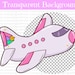 Pink Airplane Svg, Airplane Cut Files, Unicorn Airplane Vector Files ...