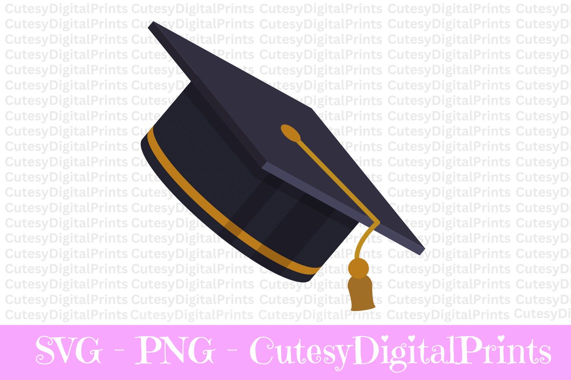 Graduation Cap SVG, Clipart Graduation Hat Svg, High School Hat Svg ...