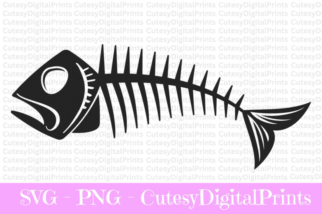 Skeleton Fish Svg, Dead Fish Svg, Fish Svg, Skeleton Svg, Skeleton Fish ...
