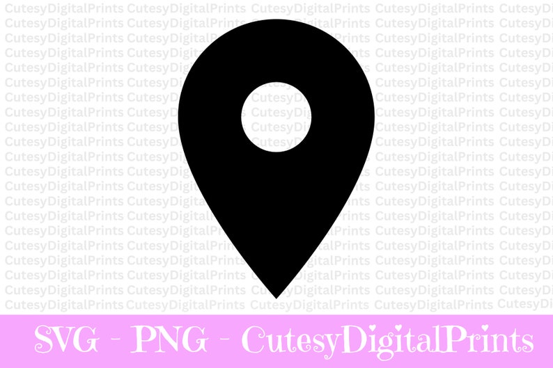Location Pin SVG Files, Pin SVG Cut Files, Map Point Marker Vector ...