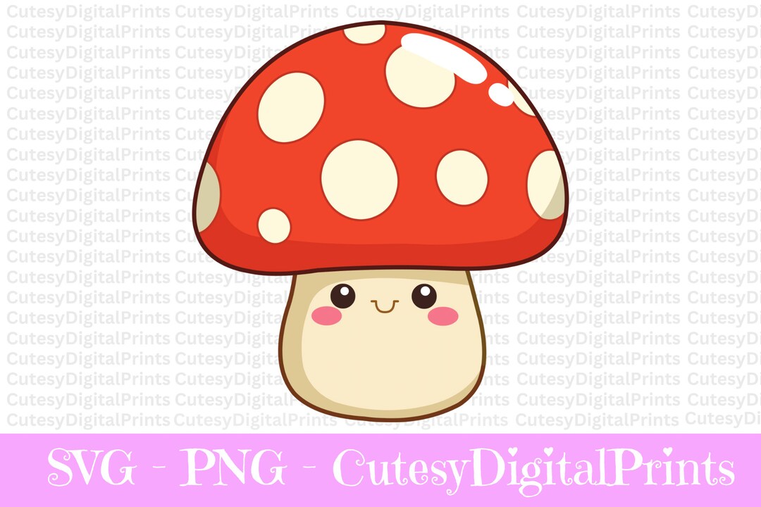 Cute Mushroom Svg Red Mushroom SVG Kawaii Mushroom Svg Fall - Etsy
