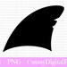 Shark Fin Silhouette SVG Files, Shark Fin Cut Files, Shark Vector Files ...