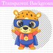 Leopard Superhero Svg, Animal Superhero Clipart, Superhero Cat Svg ...